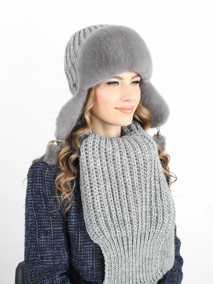 Шапка-ушанка для девочек и женщин