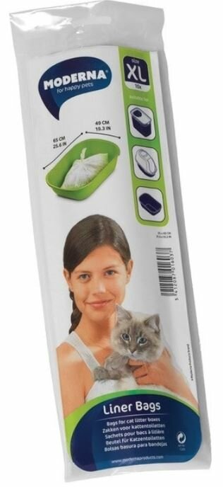 Moderna Пакеты для кошачьего лотка, размер XL, 49Х65 см, 10 шт.