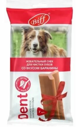 TiTBiT Жевательный снек DENT со вкусом баранины для собак крупных пород, 270г 0.27 кг