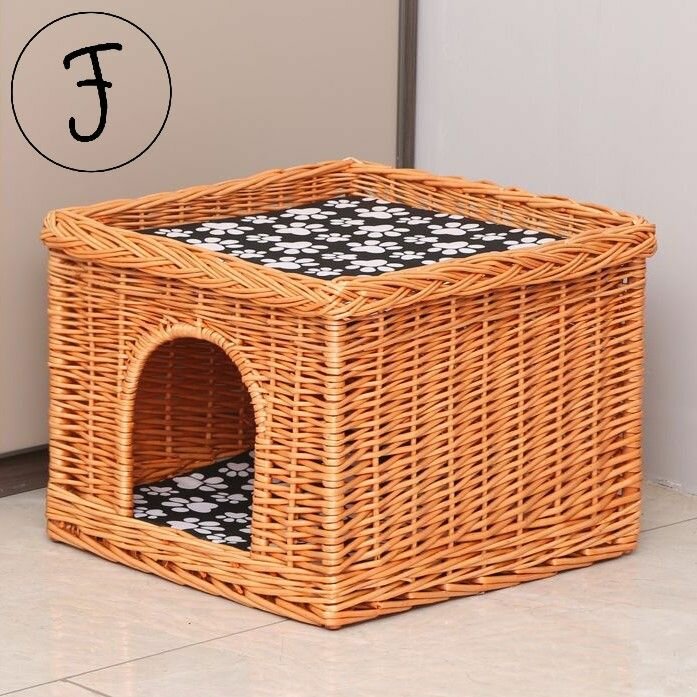 Ротанговый многослойный наполнитель для домашних животных four seasons универсальная моющаяся кошачья вилла-BF