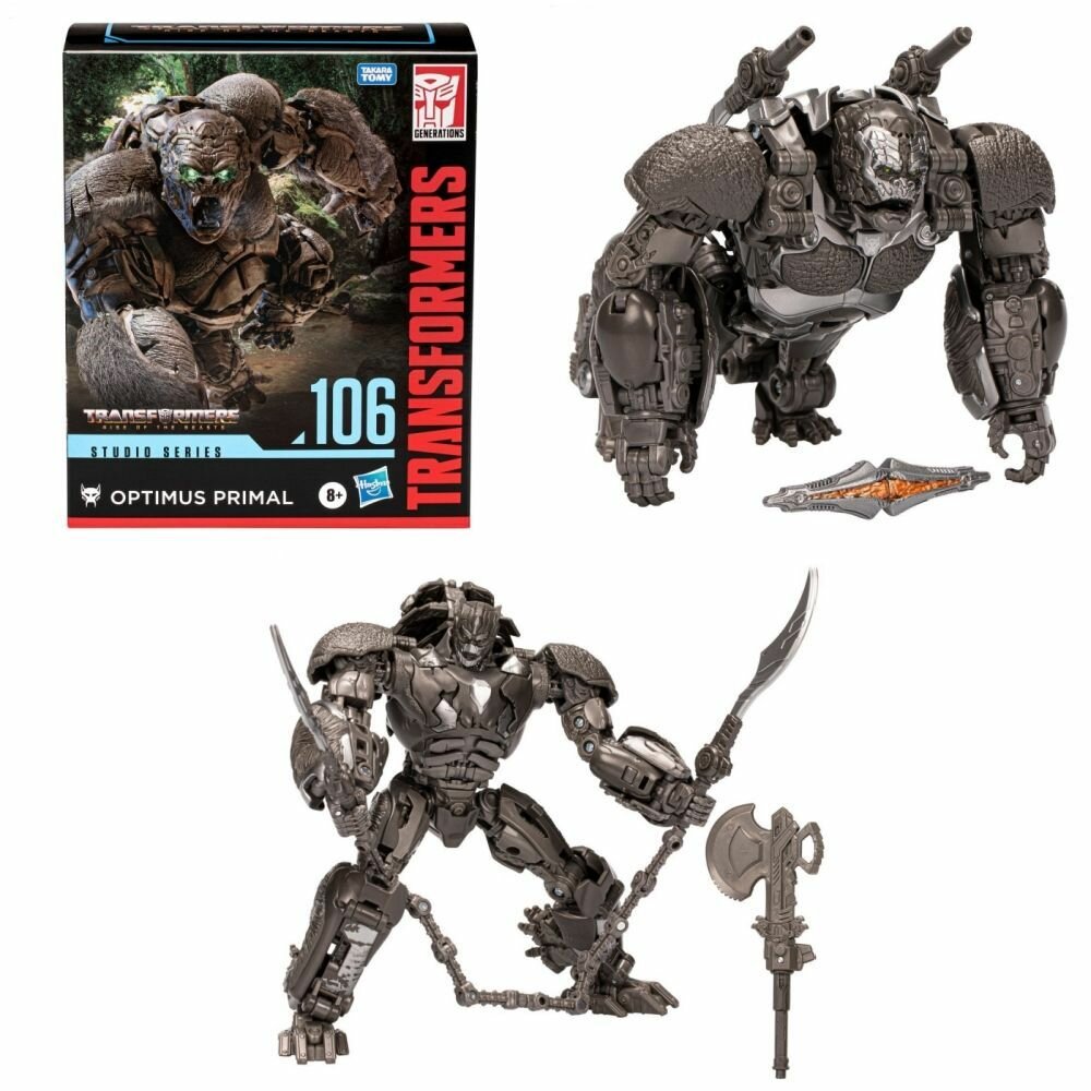 Игрушка Hasbro Трансформеры серии игрушек студии Лидер класса Rise of the Beasts SS-106 Optimus Primal 7 дюймов F7248