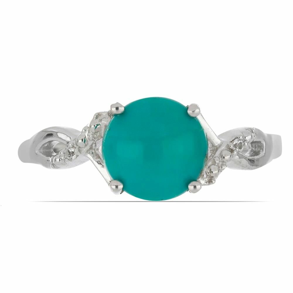 Кольцо, серебро, 925 проба, родирование, бирюза, топаз