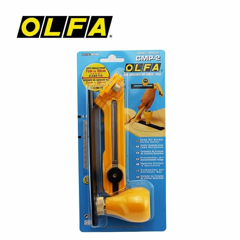 Японский компасный нож OLFA CMP-2, диаметр 7-30 см, сталь, длина 16 см