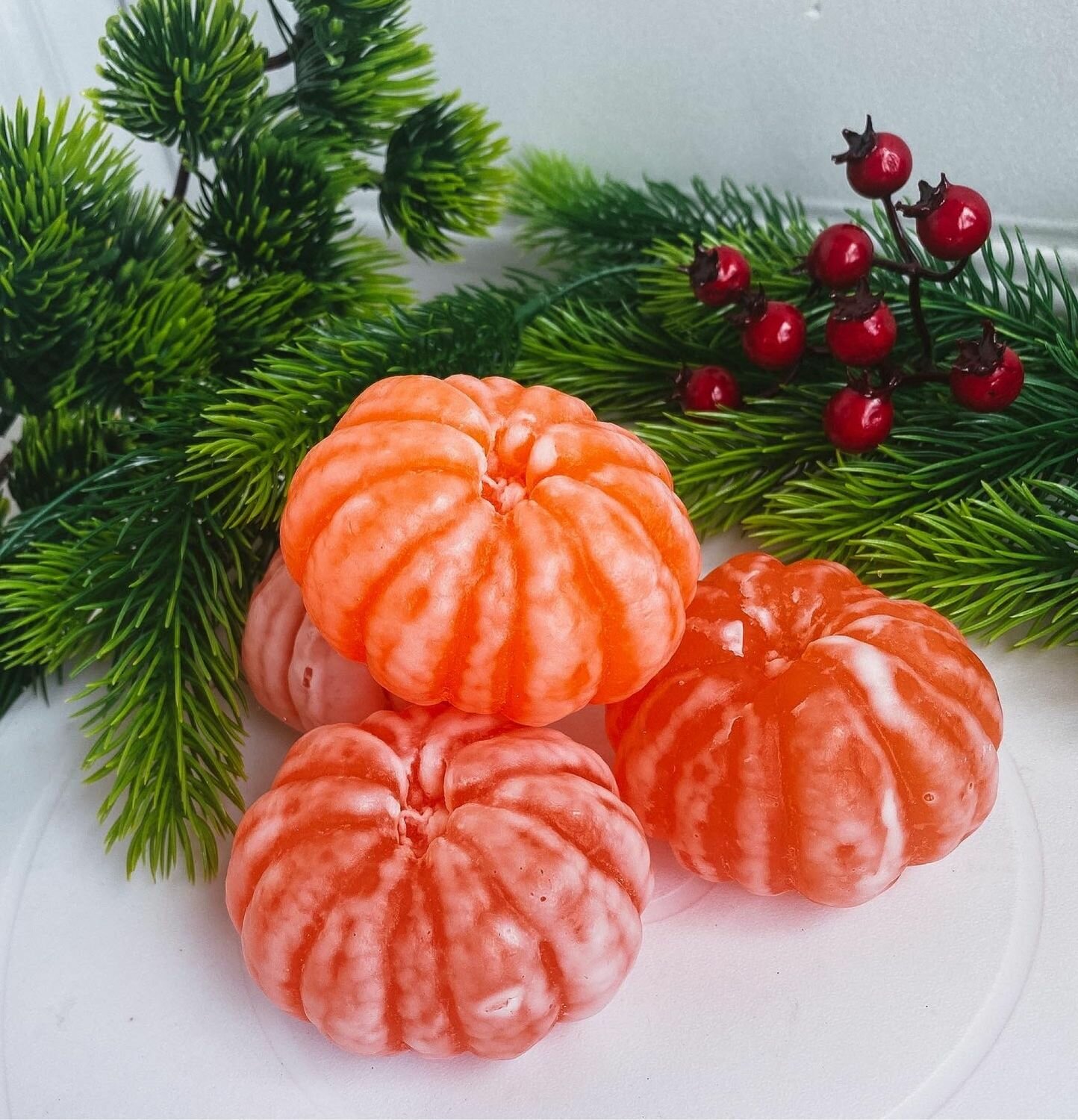 Набор мыла ручной работы "Мандарин очищенный", 5 шт Подарок на новый год