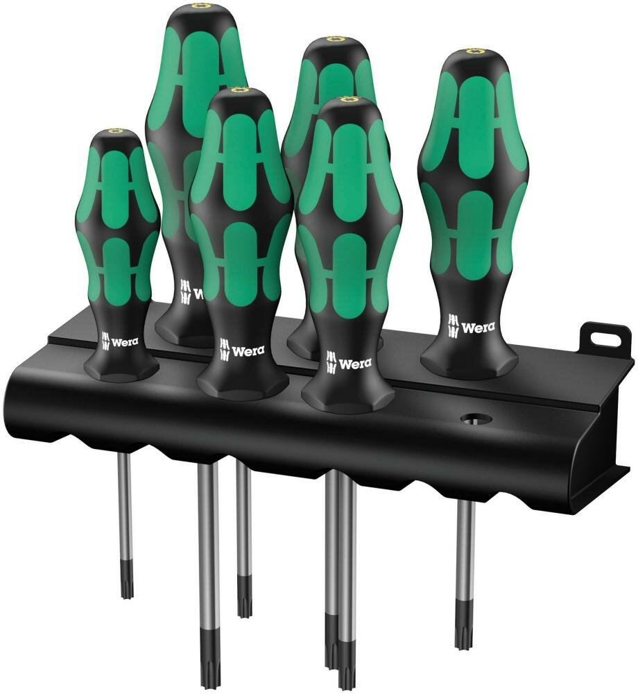 367/6 TORX® Kraftform Plus Набор отвёрток + подставка, 6 пр, TX 10x80/15x80/20x100/25x100/30x115/40x130 WERA WE-028062