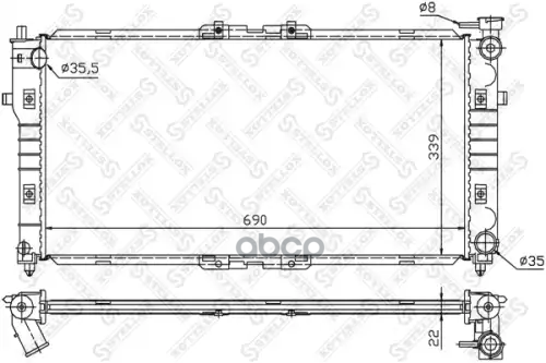 Радиатор системы охлаждения Stellox арт. 10-25033-SX