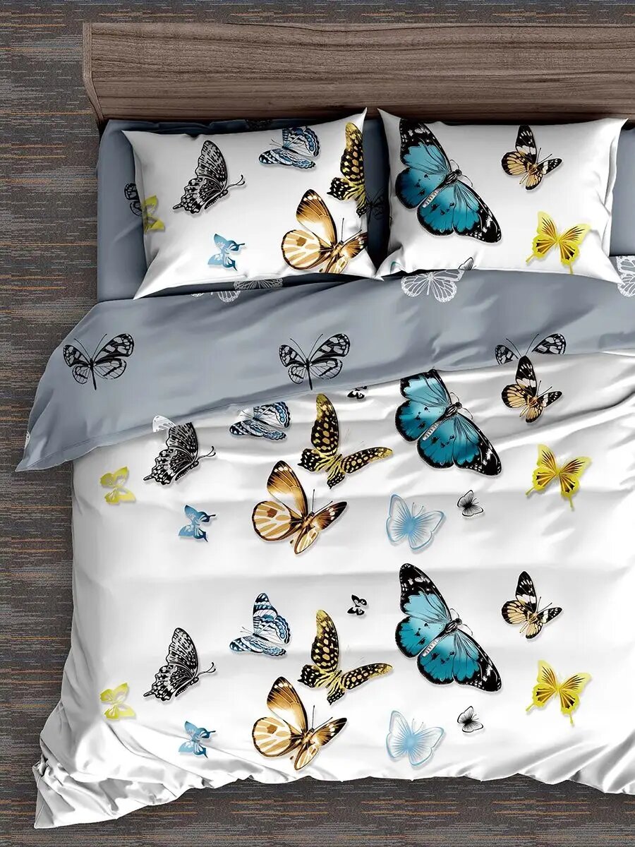 Постельное белье Dream Fly 2 спальное, 2 наволочки 70х70