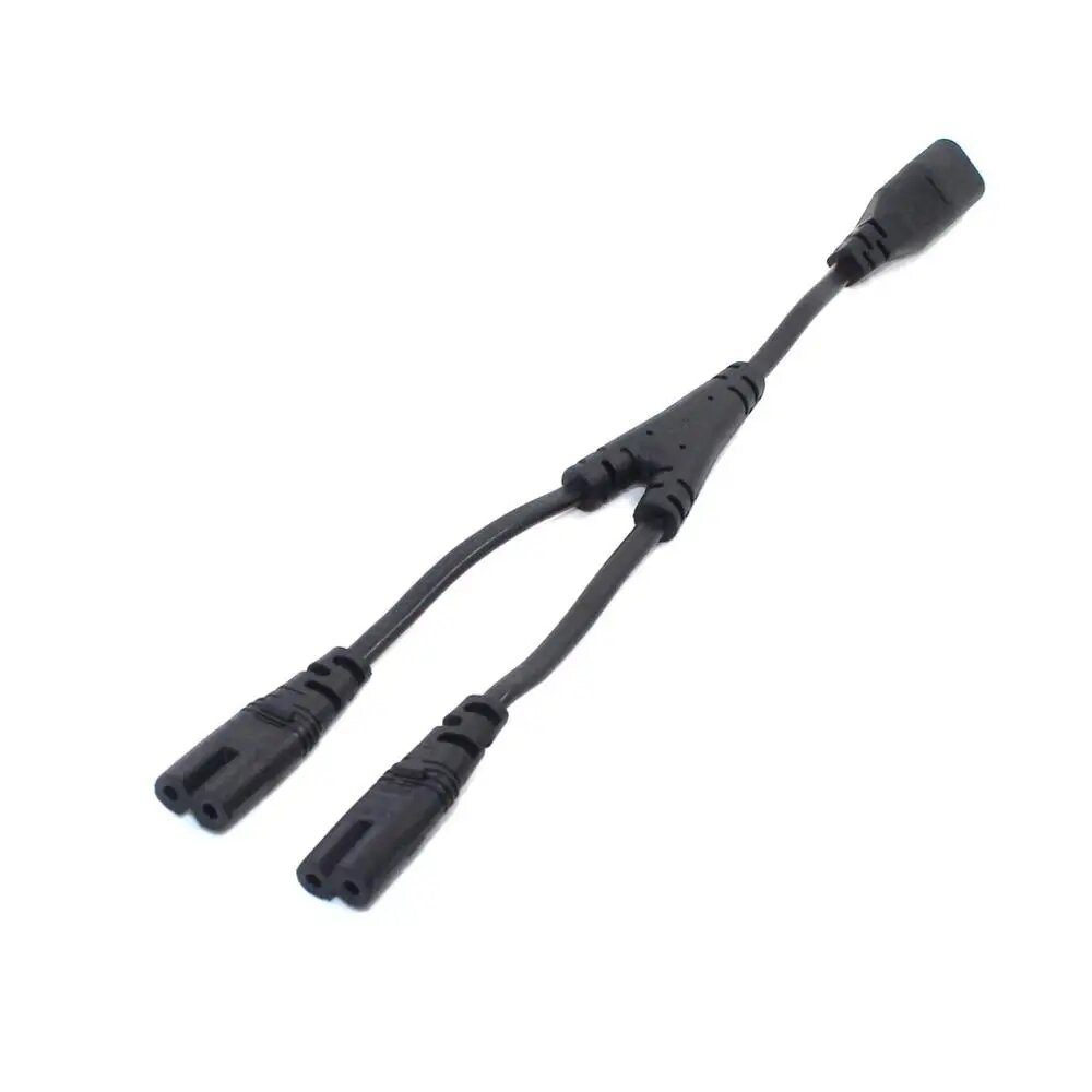 Удлинитель IEC320 C8 - 2x C7 черный, Type 1