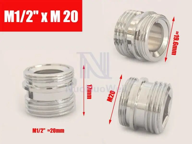 Переходник BSP (штекер)/16, 18, 20, 22, 24, 26, 28, 30, 1 шт, 1/2 дюйма, с внутренней резьбой, для кухни, ванной
