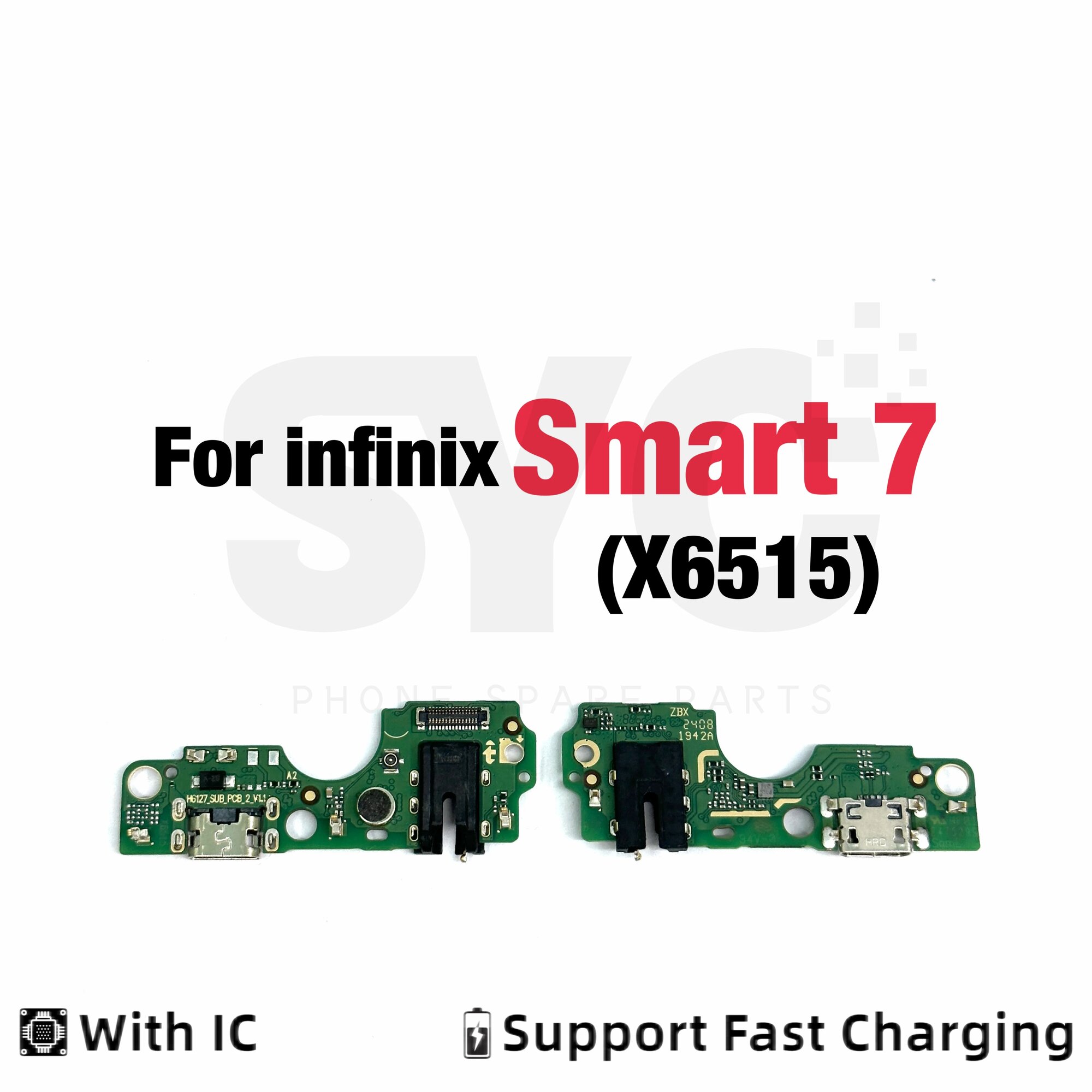 Зарядный порт для Infinix Smart 7 X6515 (с IC)