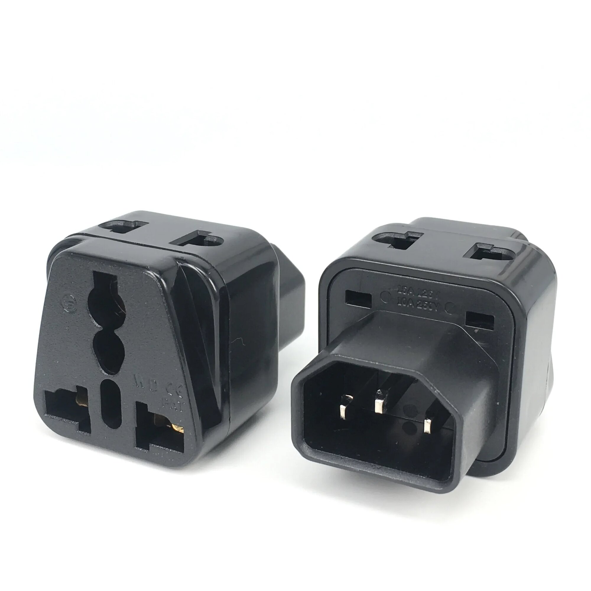 Адаптер питания 2 в 1 IEC320 C13 C14 черный
