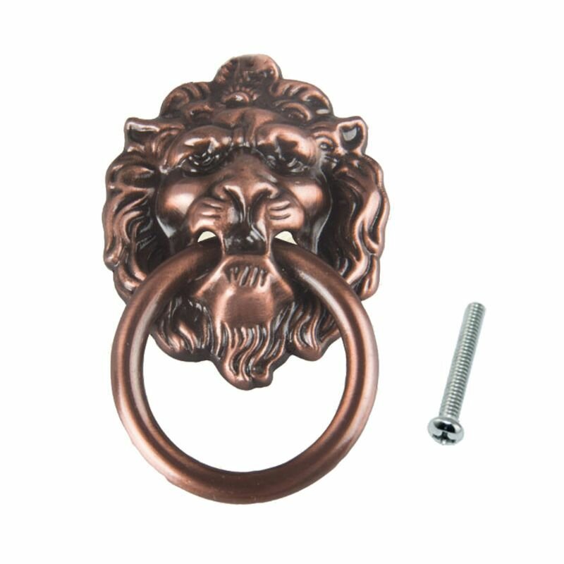 Ручка в виде головы льва и зверя, 2 штуки из красной бронзы