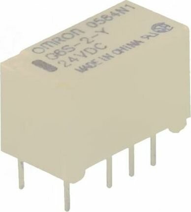 Реле OMRON G6S-2-Y DC24 Реле электромагнитное DPDT Uобмотки 24VDC 0,5A/125VAC 200мВт 1шт
