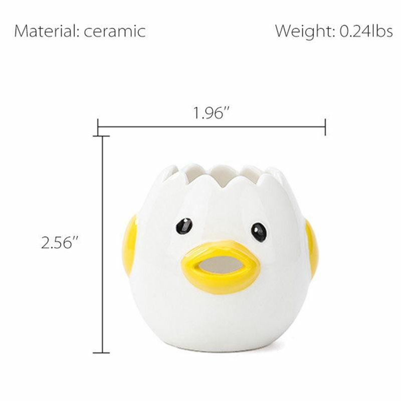 1 шт сепаратор яичного желтка и белка, керамика 1,96*1,96*2,56 дюйма