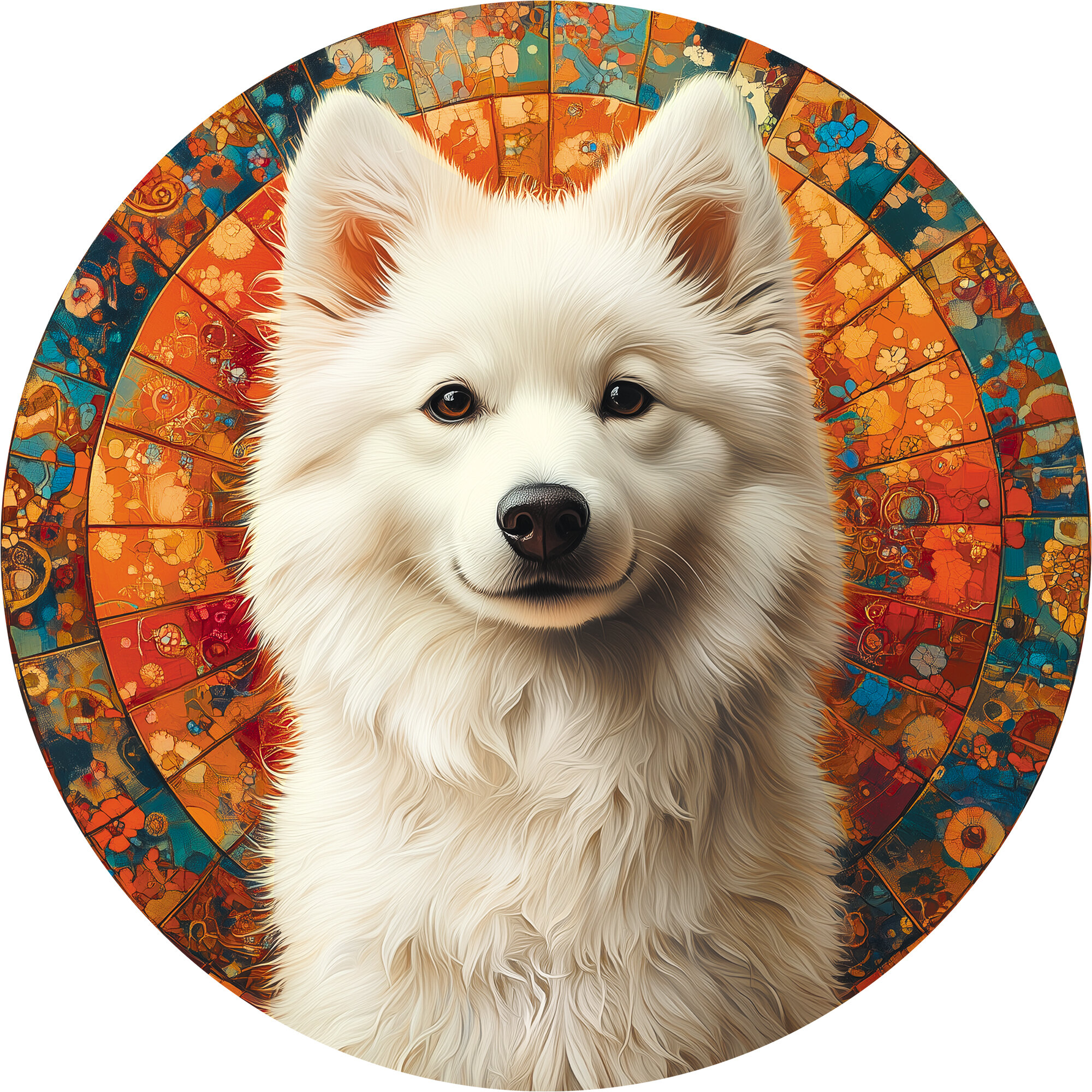 Деревянный пазл "Японский шпиц" коллекции "Мир собак" / 30х30см, 260 деталей / Подарок для взрослых и детей