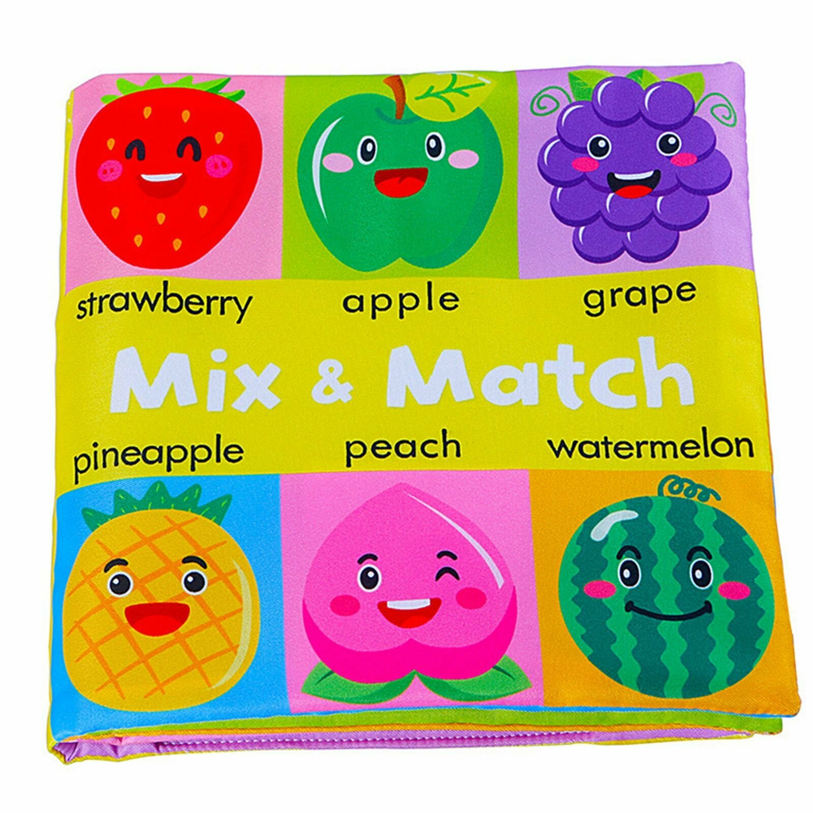 Мягкая детская книжка из полиэстера, интерактивная игрушка с изображением животного, подходящая к лицу, пищащий обучающий подарок для младенцев