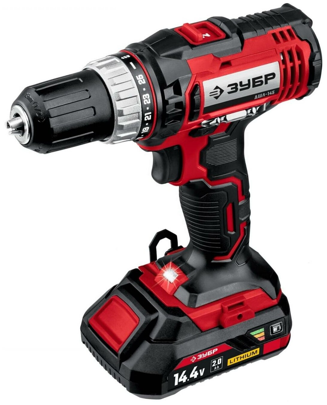 Дрель-шуруповер аккумуляторная Зубр Мастер ДШЛ-145-21 14.4В 1 АКБ 2Ач в кейсе