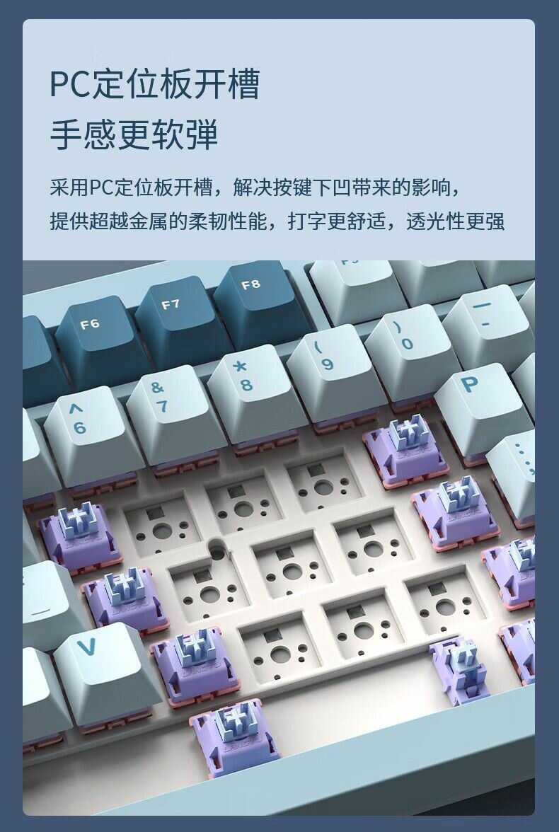 Langtu Игровая клавиатура беспроводная Lang Tu LT75, Английская раскладка, черный, розовый