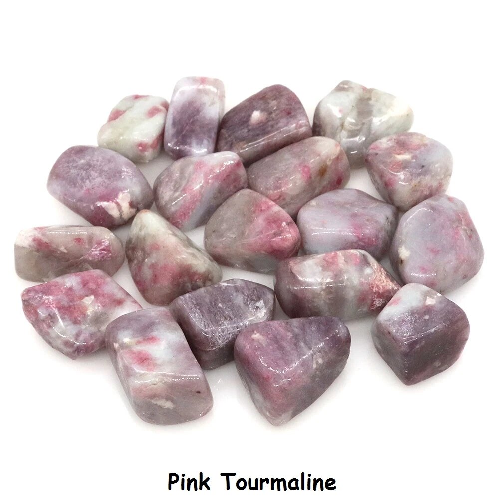 Натуральные камни малахит и бирюза для аквариума Розовый, 1PC, Pink Tourmaline