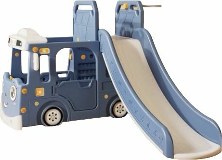 Горка детская для дома Sundays Автобус WJ-A10038, комплекс, голубой