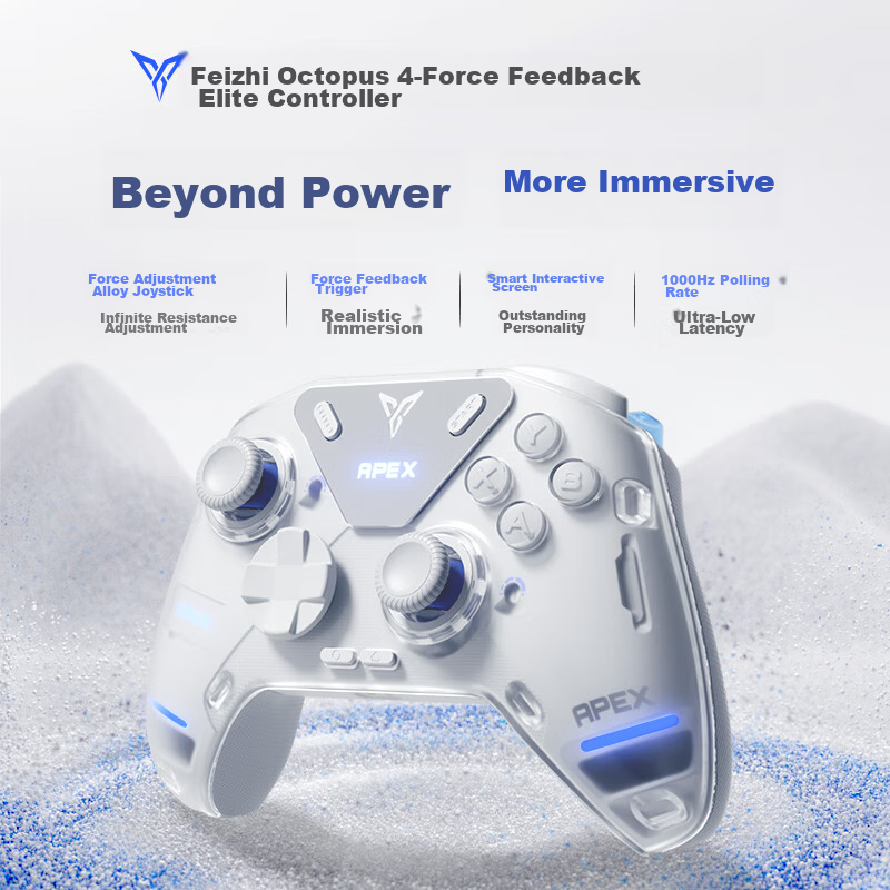 Flydigi Octopus 4 Wireless Game Controller with Adjustable Force Alloy Joysticks, Switch-Like Xbox Bluetooth Motion-Sensing PC Computer, NS TV Steam Black Myth： Wukong Monster Hunter： World
