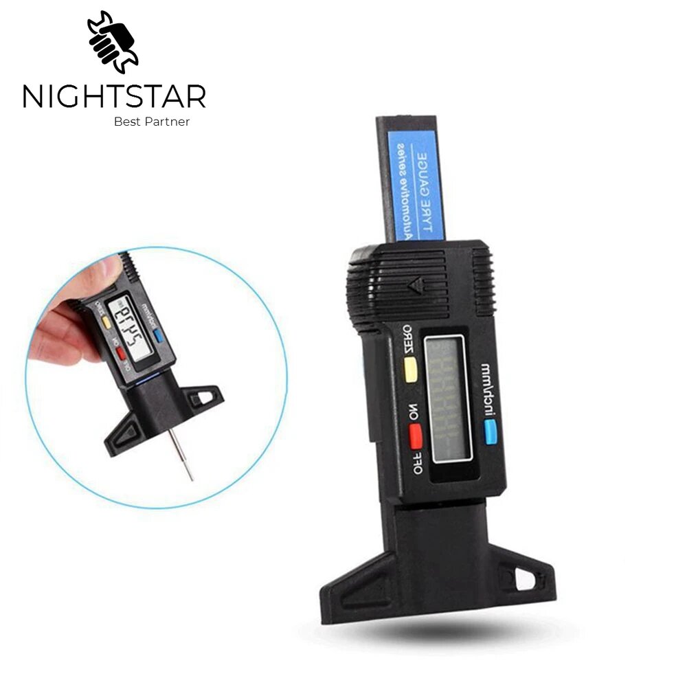 Цифровой глубиномер Nauwkeuriger 0-25 мм синего цвета Black