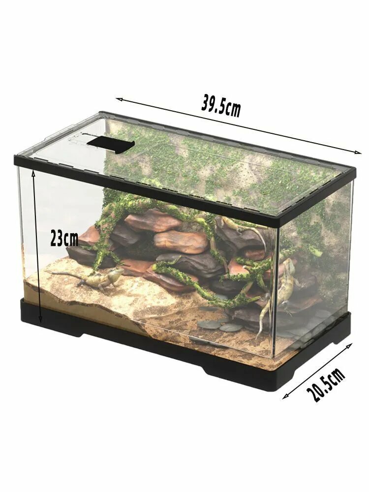 KNOW EASY-Террариум для рептилий , улиток , паука360 пейзажКонструкция воздухопроницаемых отверстий Luckymmzzz