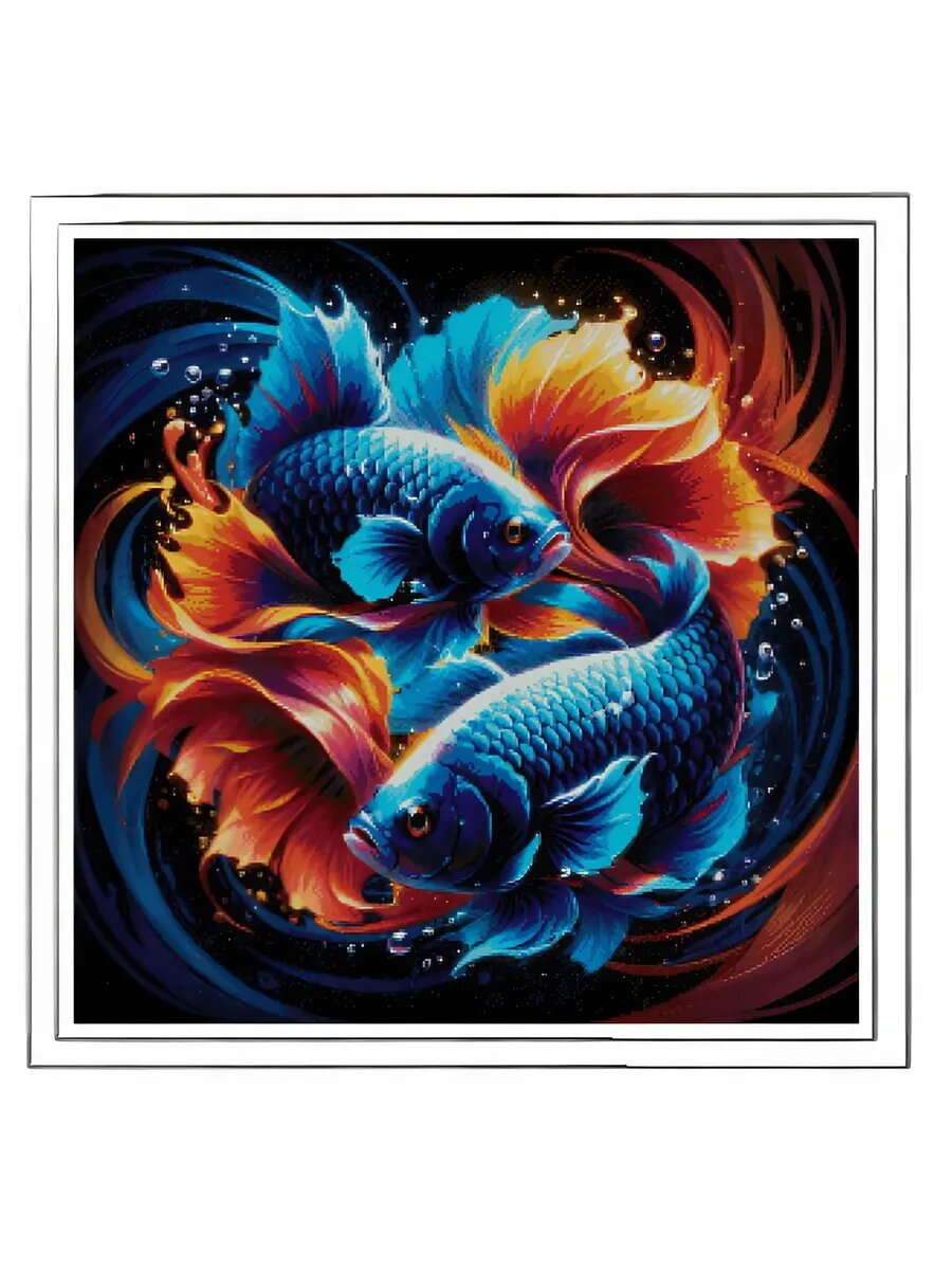 Набор для вышивания крестиком. Волшебные карпы.