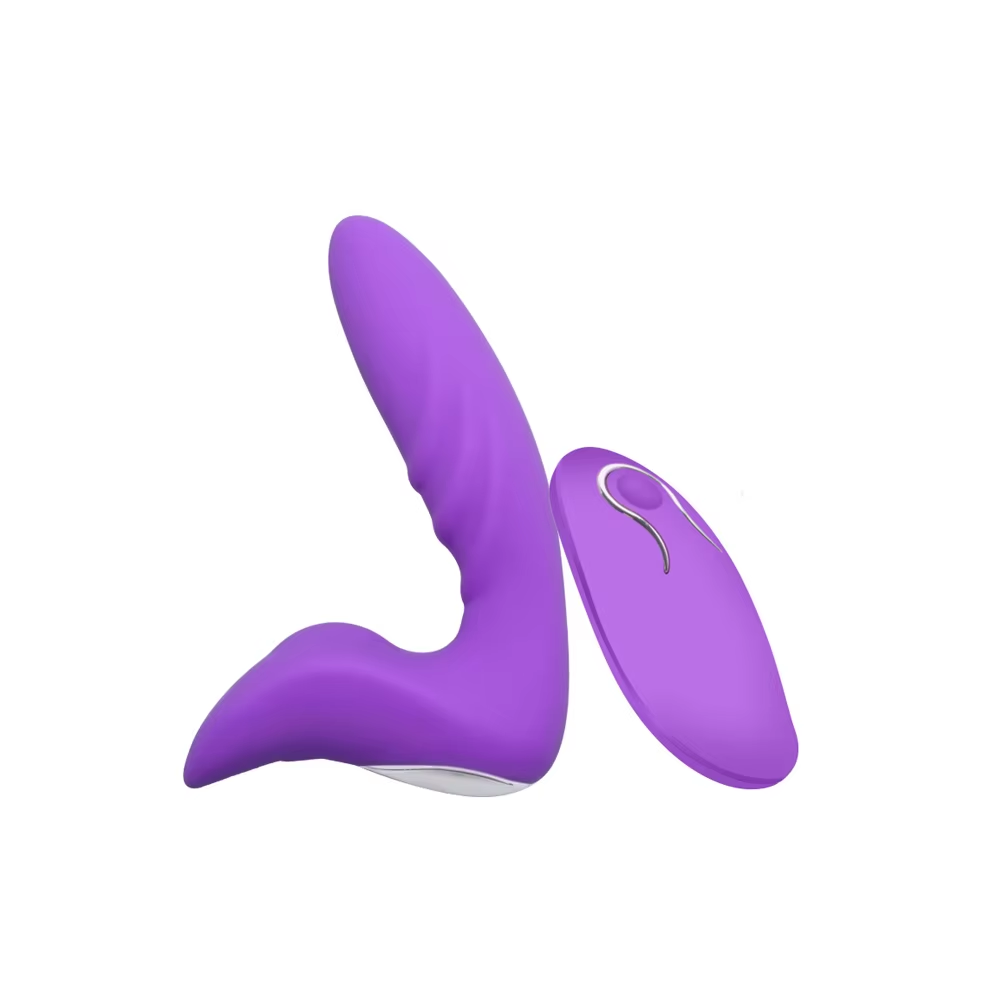 Анальный вибратор NV Toys, для простаты, с пультом, силикон, фиолетовый