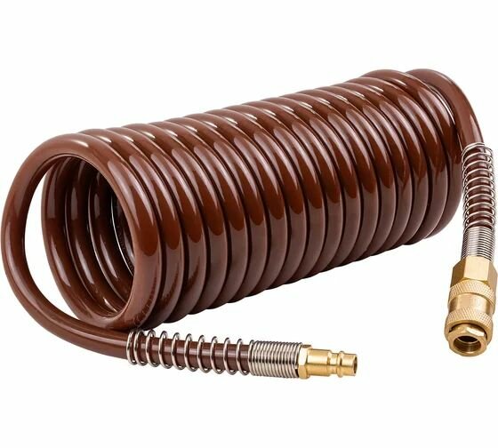 Шланг витой полиуретановый 8мм х 12мм х 5м с быстроразъемами FORSTIME