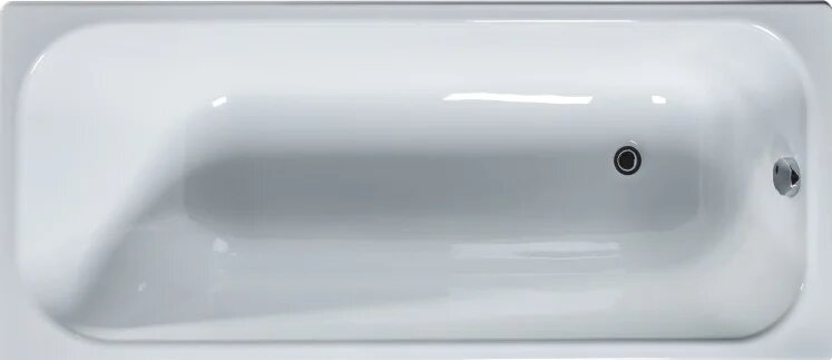 Чугунная ванна Универсал Элегия 170x70, на ножках, 225 л, пристенная, прямоугольная, белая, глянцевая, в современном стиле