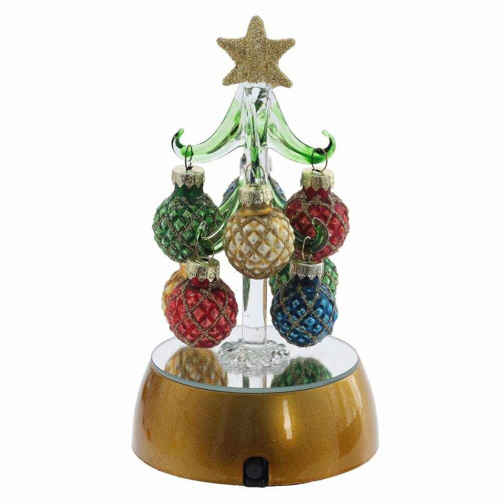 Фигурка Елка с подсветкой (AAx3 н/п), 8,5х8,5х15 см KSM-823726