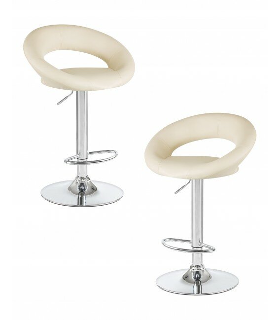 Набор 2 шт Стул барный DOBRIN MIRA, кремовый