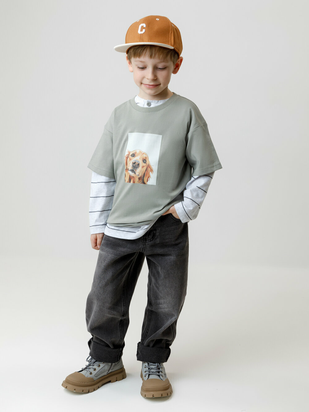 Футболка КР 302915/оливковый 0209 к642