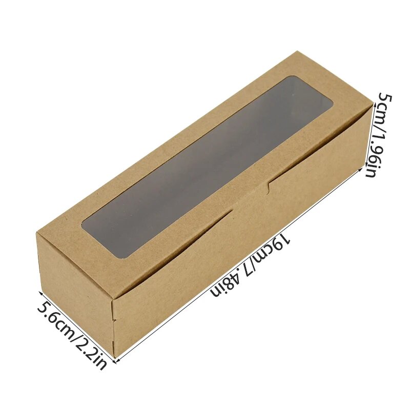 Набор Из 5 Белых Подарочных Коробок Из Крафт-бумаги С Окном Для Шоколадных Макарон, Свадебных И Праздничных Сувениров