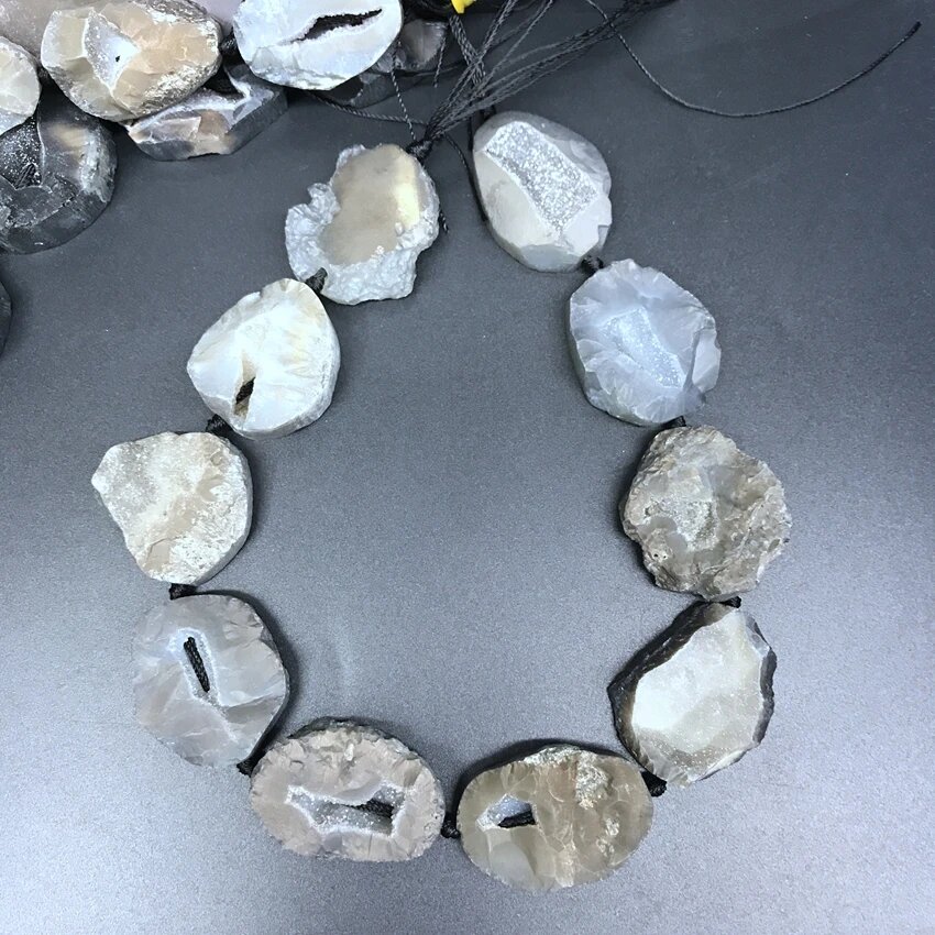 Большие необработанные Агаты, 30-35x46-50 мм srbstsq Grey