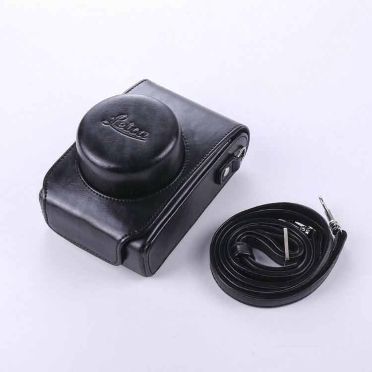 Сумка для микрокамеры леика d-lux 7 d-luxtyp109 с плечевым ремнем из цуп-кожи устойчивой к царапинам для путешествий черная