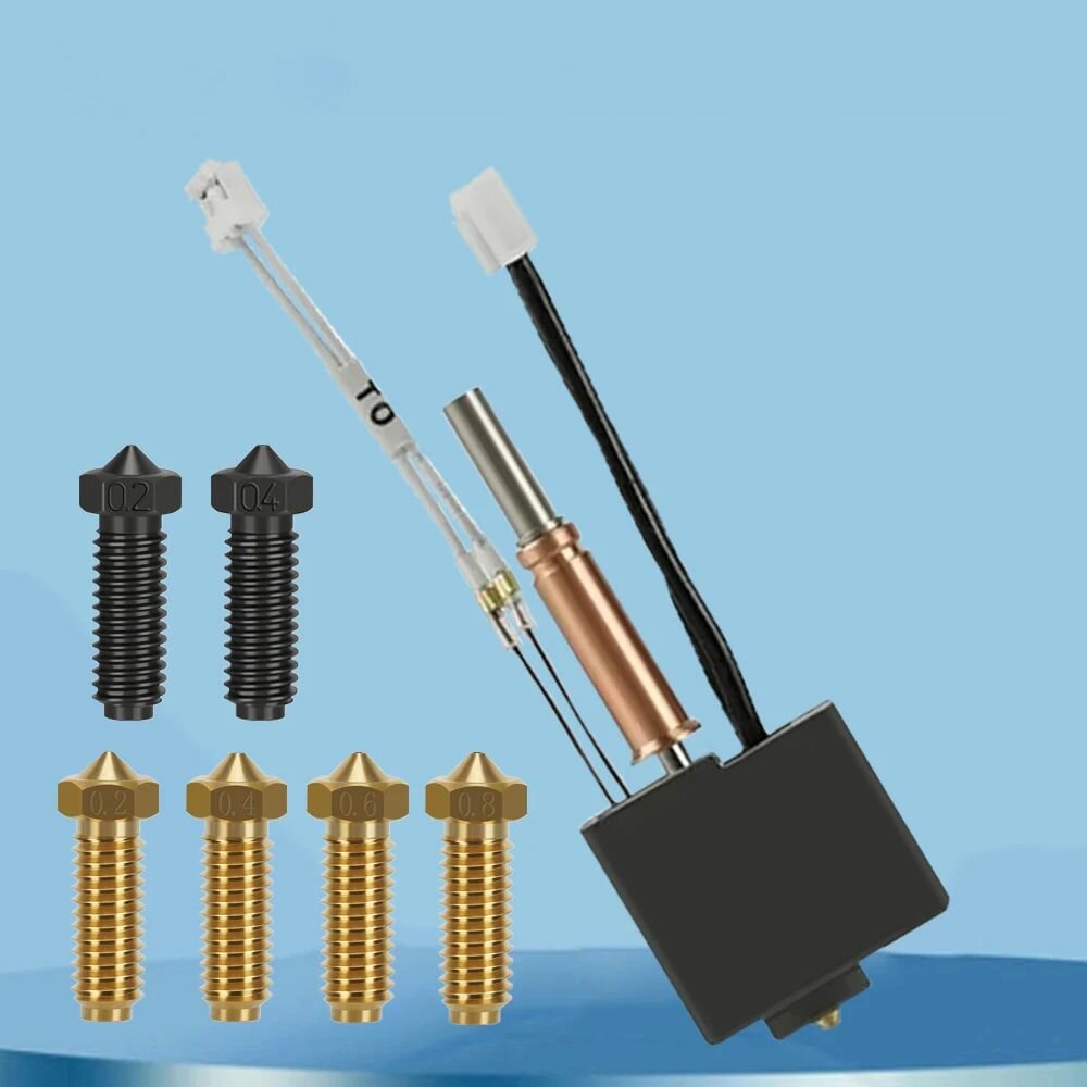 Комплект для модернизации хотэнда Anycubic Kobra 3: комплект хотэнда Kobra 3 Combo, аксессуары для 3D-принтера, латунное сопло, терморезисторный нагрев.