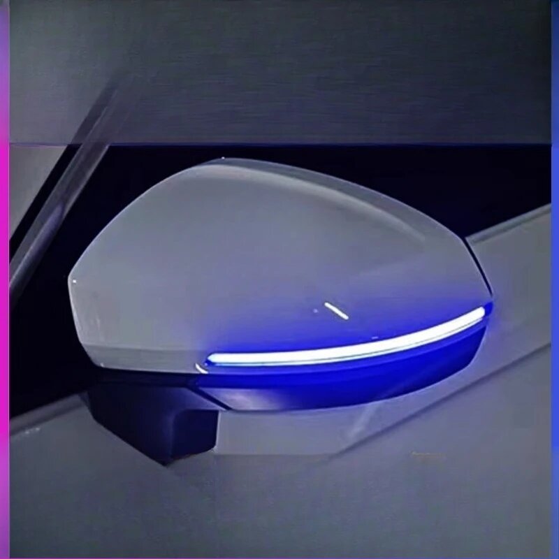 2 шт, сине-желтый динамический поворотник для VW Tharu Tayron Tacqua Viloran 2019-2025, светодиодный указатель поворота, фары со стрелками Tiguan 2021