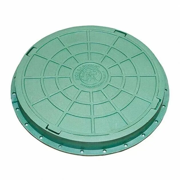 Люк канализационный 460*60мм / зеленый / полимерно-композитный