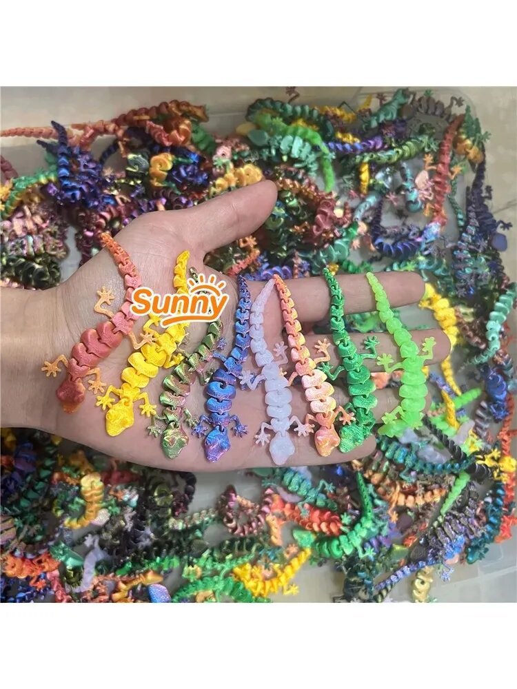 IKEA Статуэтка набор из 30 шт, 9 см, 3D гекконы, пластик, для праздника, разноцветные