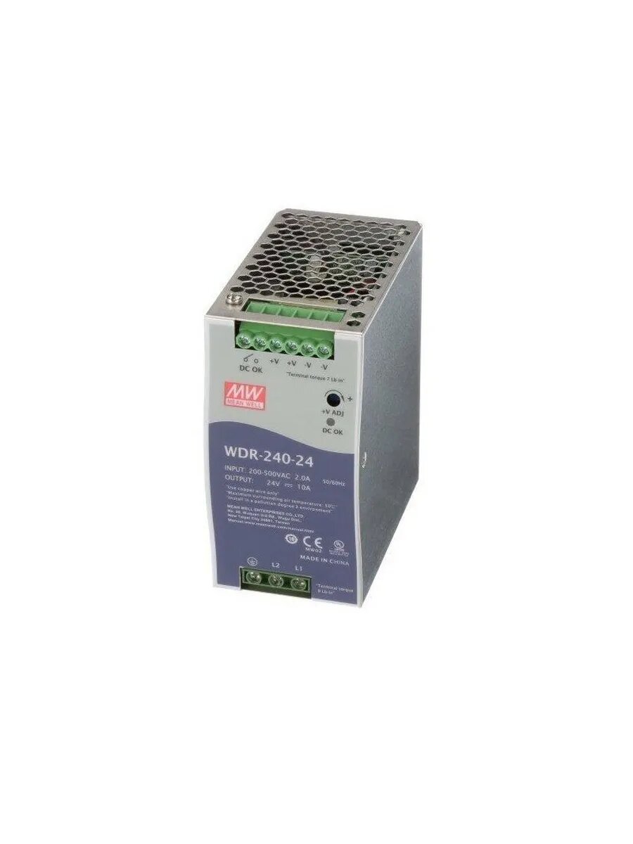 Источник питания AC-DC на DIN-рейку Mean Well WDR-240-24