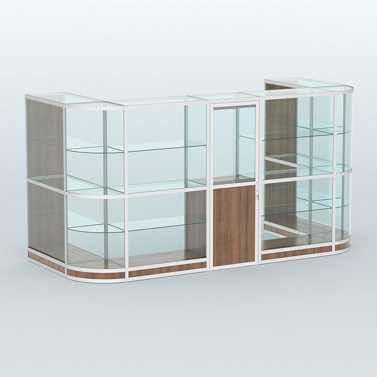 Павильон из профиля пристенный №11г (5,50 кв. м), Орех