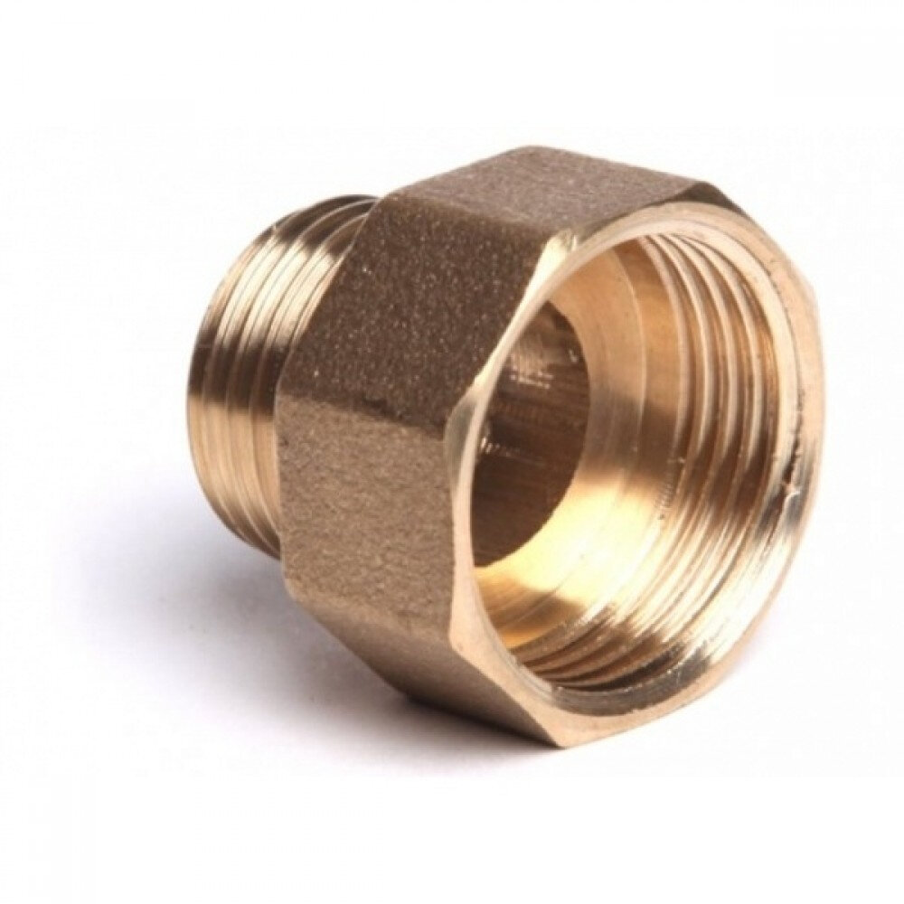 Переходник , латунь, для разных типов труб, 11/2" x 3/4"г./ш, под ключ, с резьбой