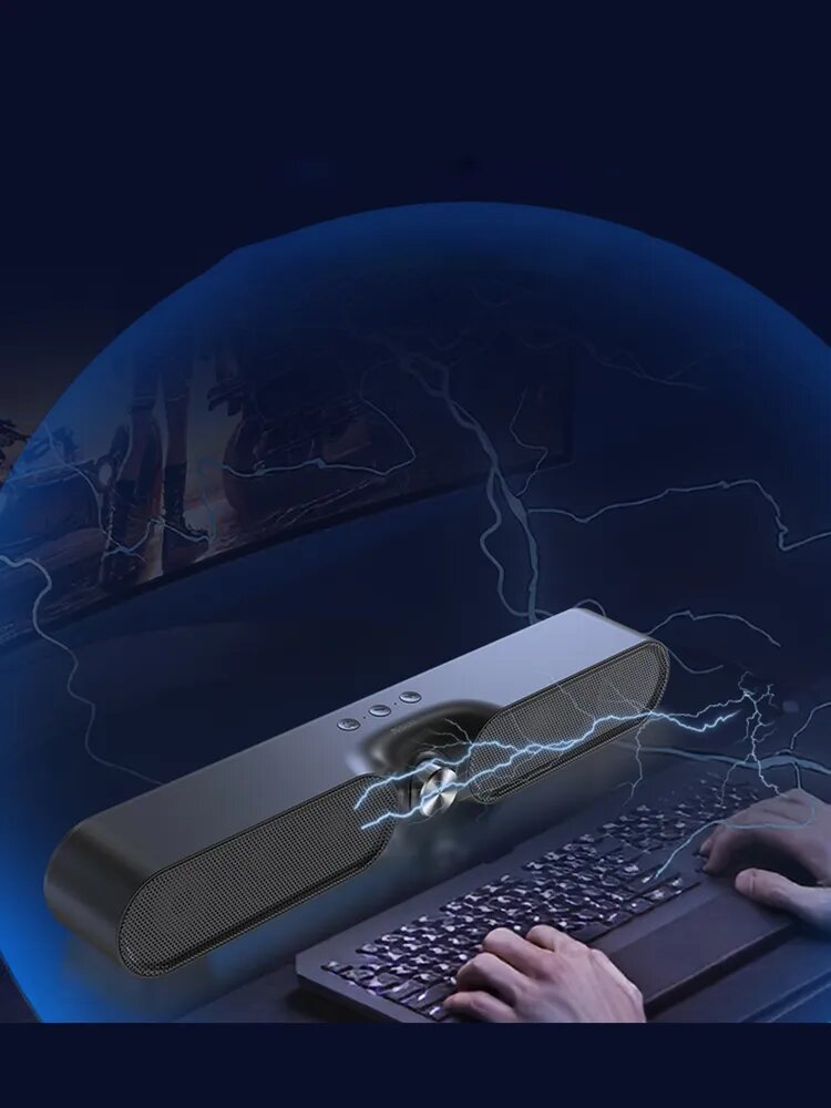 Саундбар Для Компьютера 4D Bluetooth для вечеринок, домашнего кинотеатра или личного прослушивания — фото 1