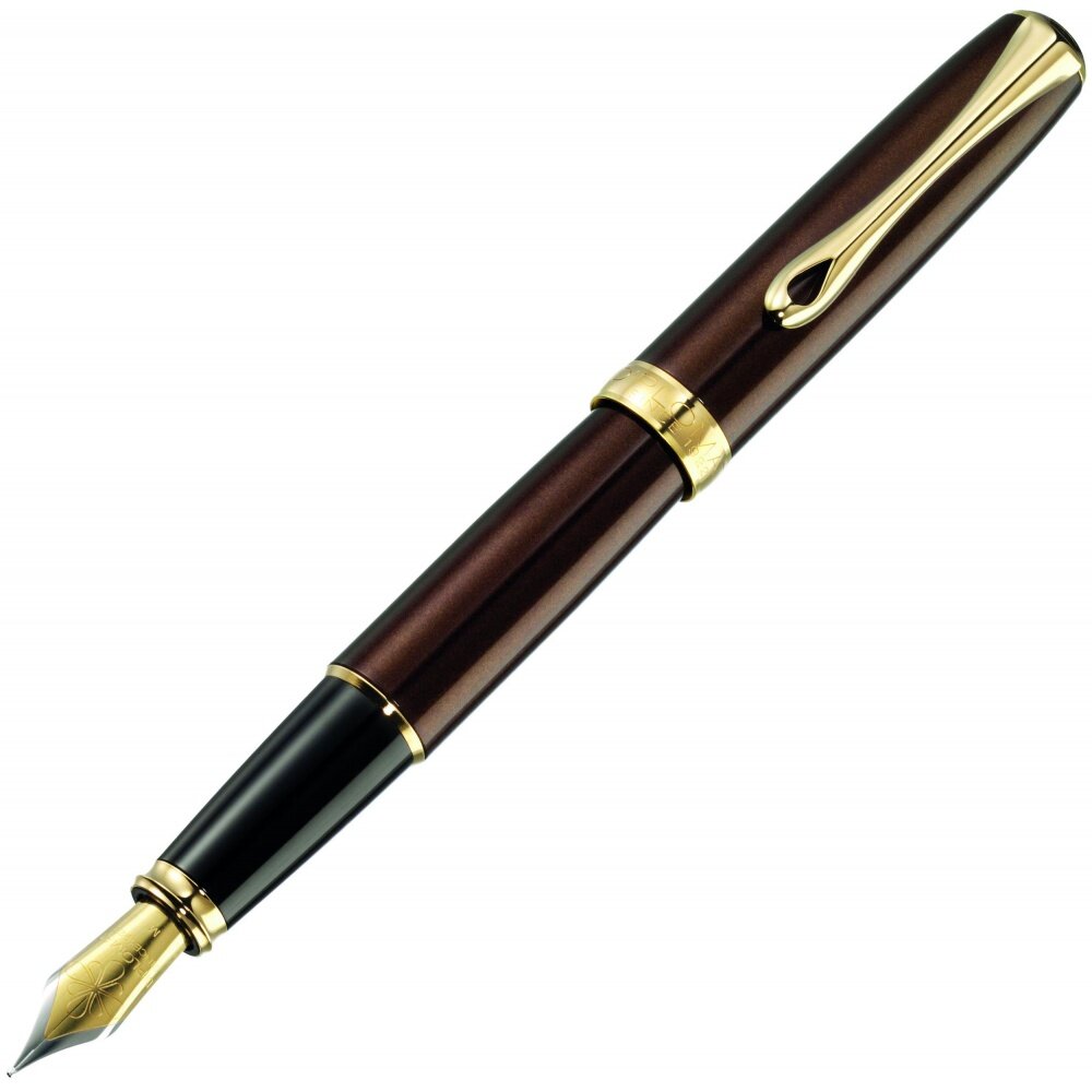 Diplomat D40213023 Перьевая ручка diplomat excellence a2, marrakesh brown gold gt (перо f)