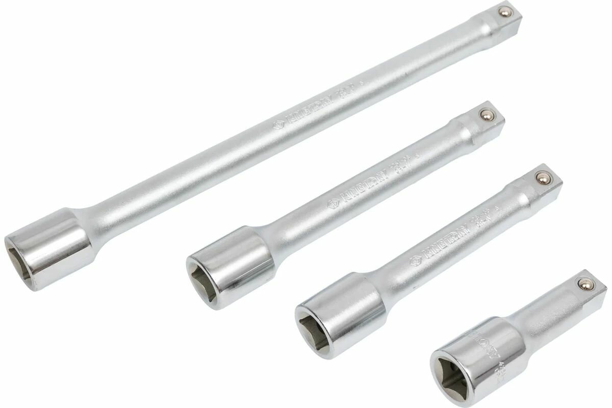 Набор удлинителей 1/2", 75, 125, 150, 250 мм, 4 предмета KING TONY 4104PR
