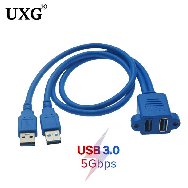USB 3.0 кабель-удлинитель 50см, синий