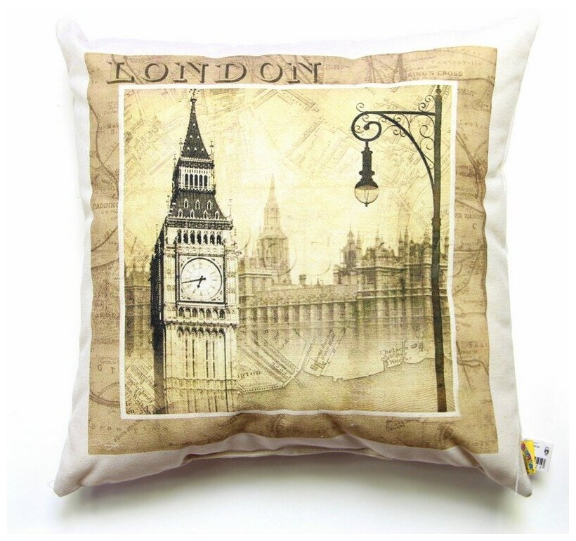 Декоративная подушка Штучки, к которым тянутся ручки Лондон Винтаж, Биг-Бен