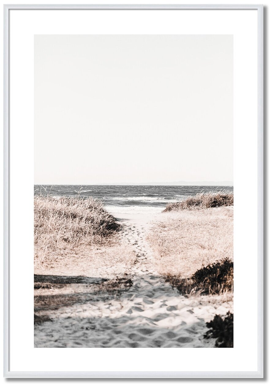 Постер в белой рамке Postermarkt Дорога к океану, 50х70 см